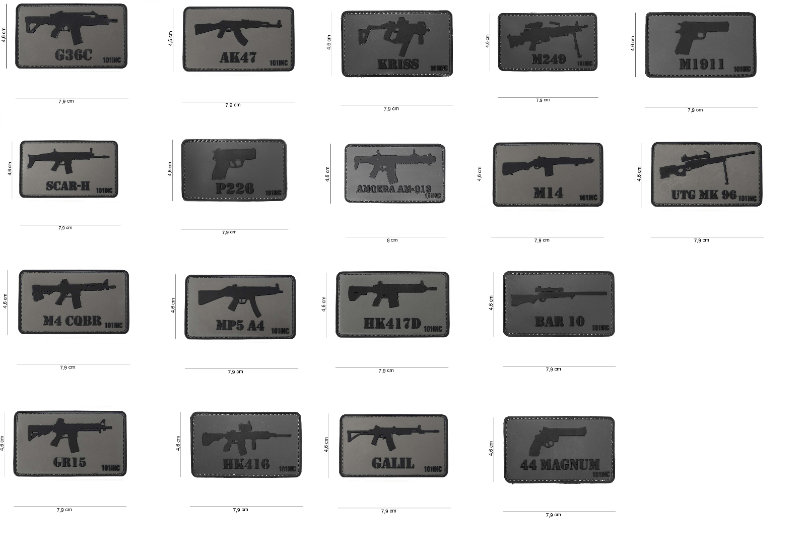 Airsoft Morale patch gun rifle m4 ak mp5 hk416 g36 famas hook and loop ...