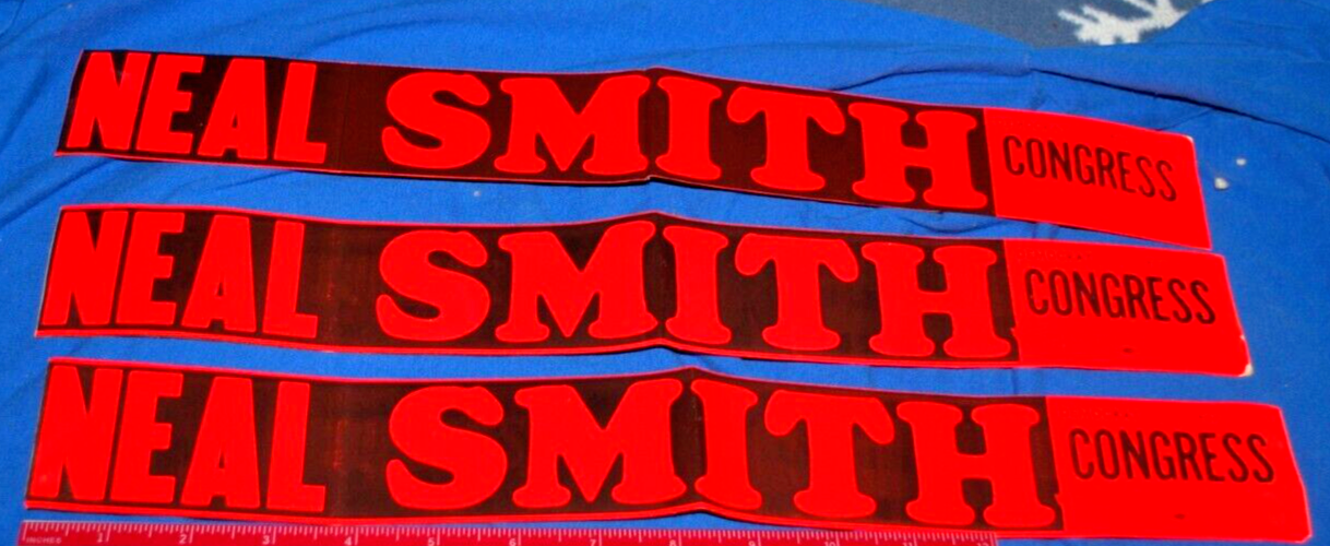 lot of 3 Neal Smith Democrat for Congress vintage campaign bumper ...