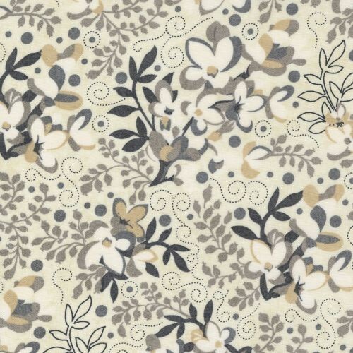 Date Night By BasicGrey For Moda - Cream Floral Swirl #30711-11 | eBay