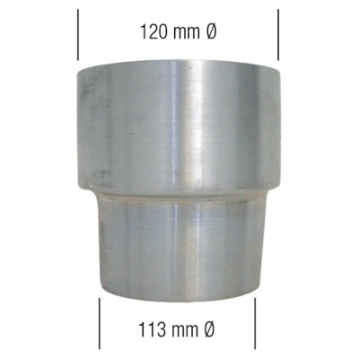 Reduzierstück 120 mm Zink für PE Standrohr 125 Ø Reduzierung Fallrohr ...