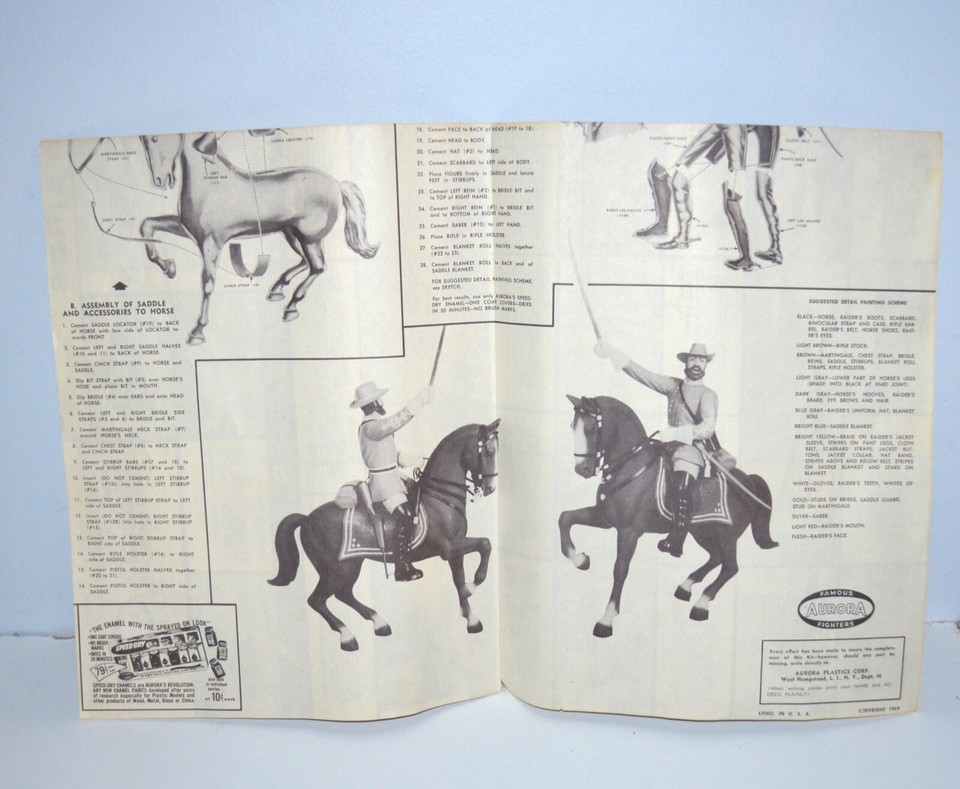 Rare Vintage 1950s Aurora Confederate Raider Plastic Model Kit in ...