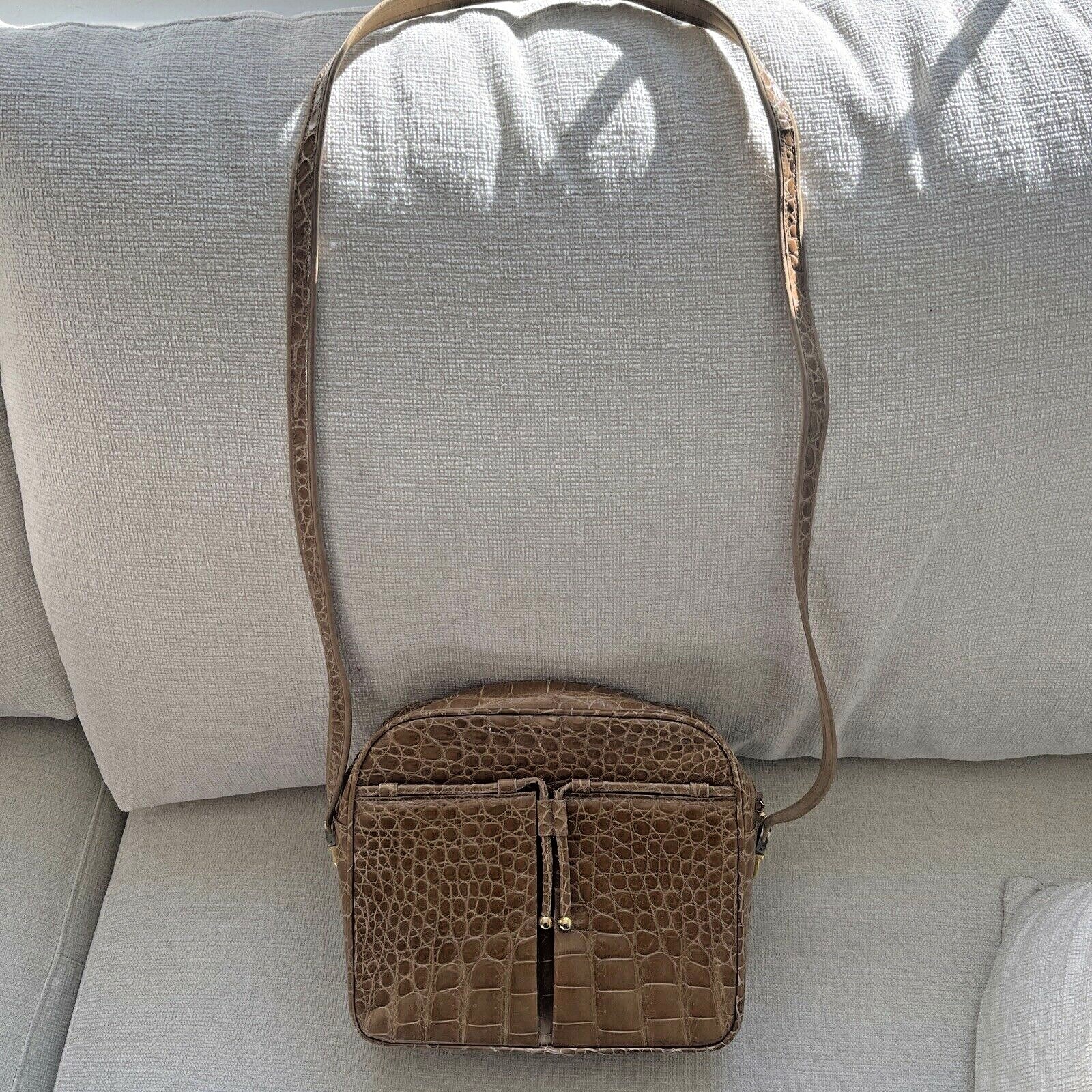 AR Alfred Roth IRV mark Crocodile Alligator Leather tan brown Germany ...