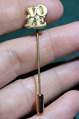Vintage VOTE Stick Hat Pin | eBay