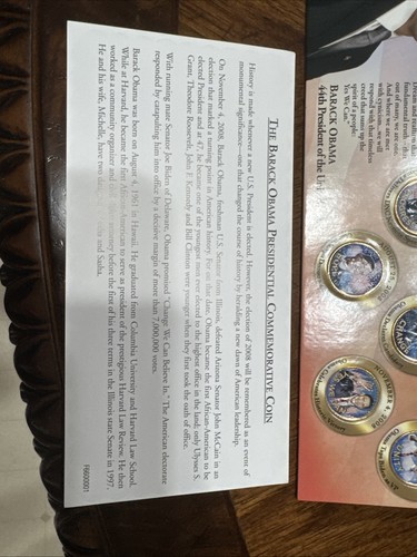 Barack Obama Road to the White House Commemorative 5 Coin Set - COA | eBay