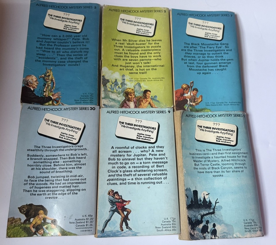 BOOKS: ALFRED HITCHOCK AND THE THREE INVESTIGATORS NOVELS PUBLUSHED BY ...