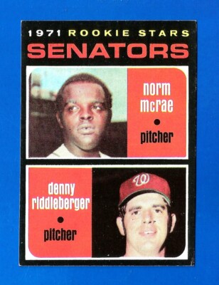 1971 Topps BASEBALL SET BREAK #93 WASHINGTON SENATORS ROOKIES McRAE ...