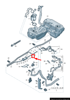 PORSCHE MACAN 95B Fuel Hose T-Piece 4H0201346 4H0.201.346 NEW GENUINE ...