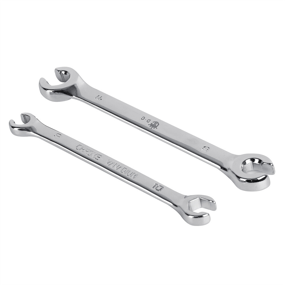 2X Strong Flare Nut Wrench Open-Ended Brake Pipe Spanner set 9mm, 8mm ...