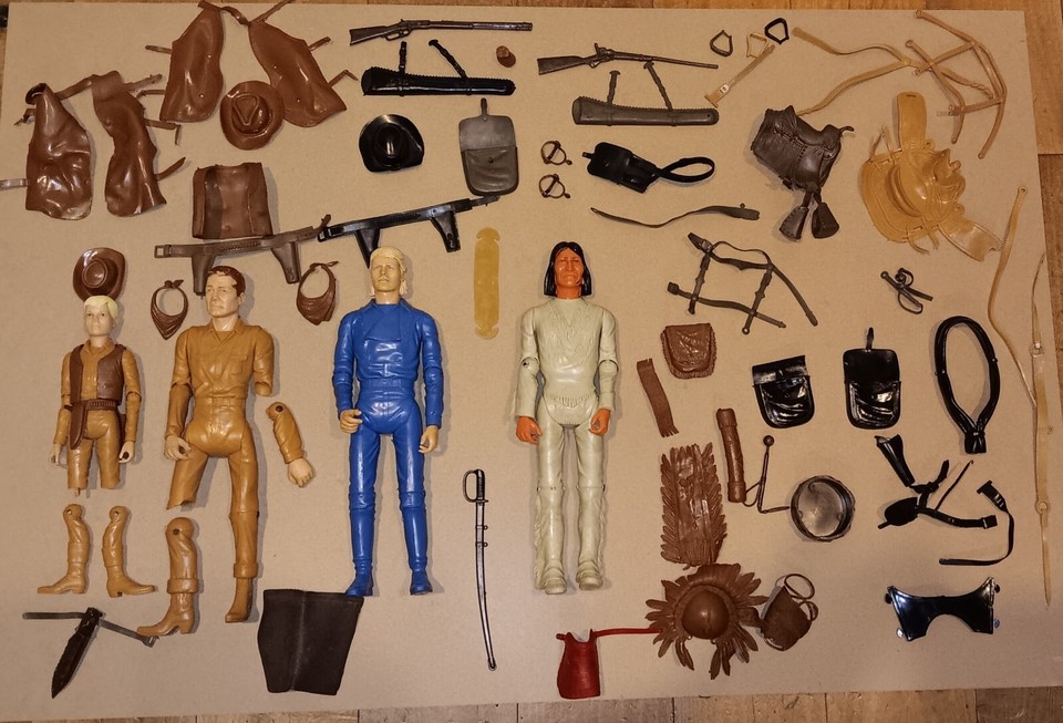 Vintage Huge Lot Of Marx Johnny West Cowboy Western Action Figures ...