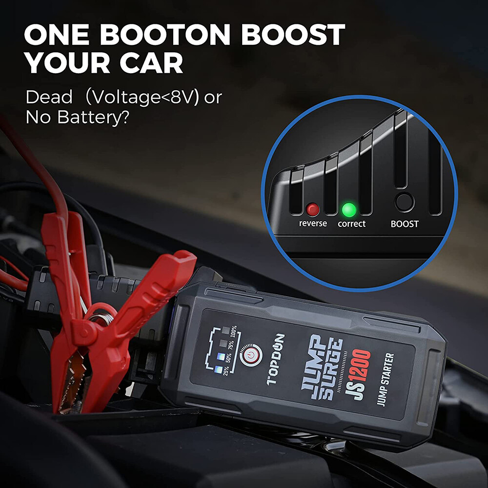 2023 TOPDON Portable Jump Starter Car Battery Pack Booster Jumper ...