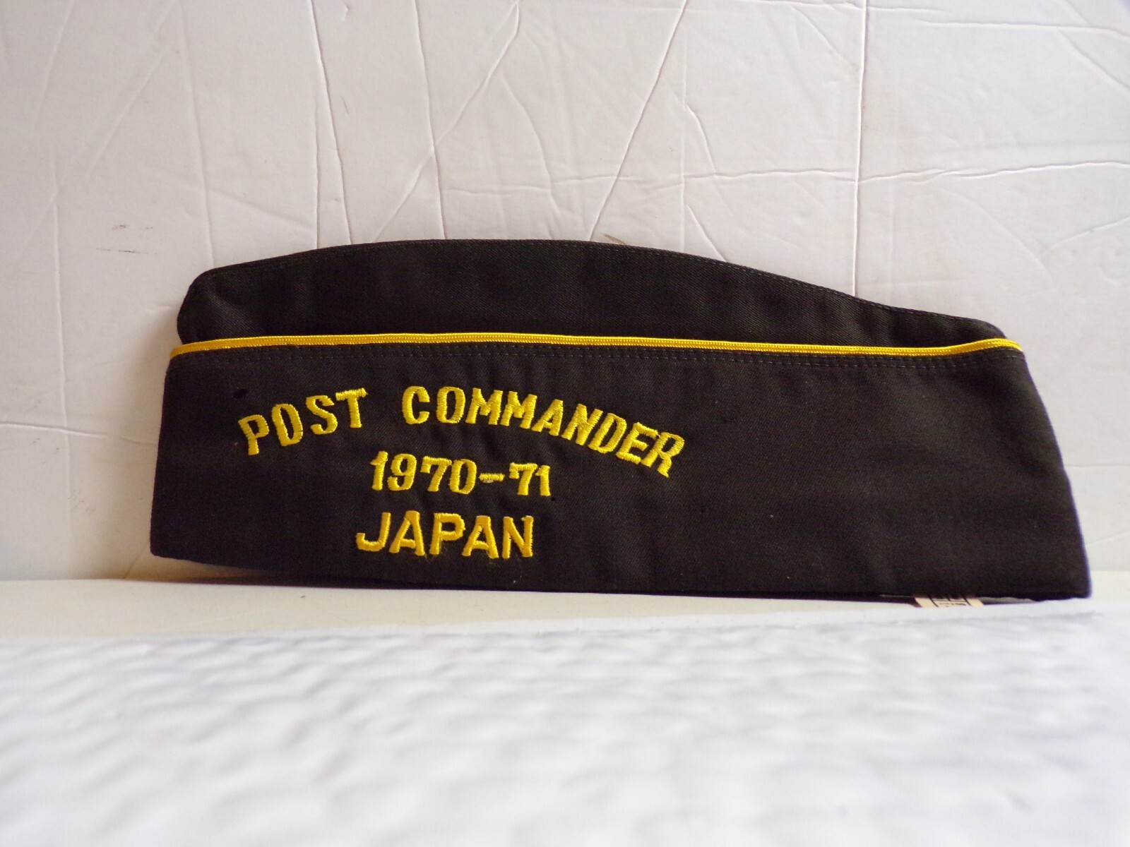 VFW LIFE MEMBER POST COMMANDER GARRISON CAP 70-71 JAPAN SZ-7-1/8 5-13 ...