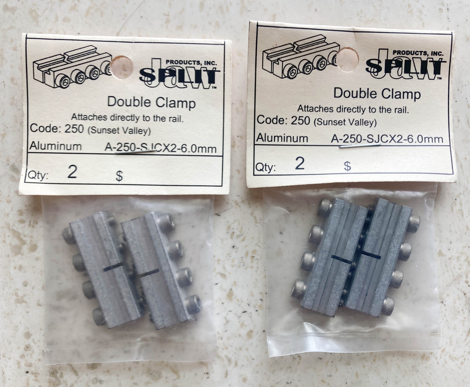 Split Jaw Double Clamps Code 250 / A-250-SJCX2-6.0mm | eBay