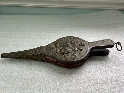 Antique Lombard Brassware England, Brass & Leather Bellows 14” Needs ...