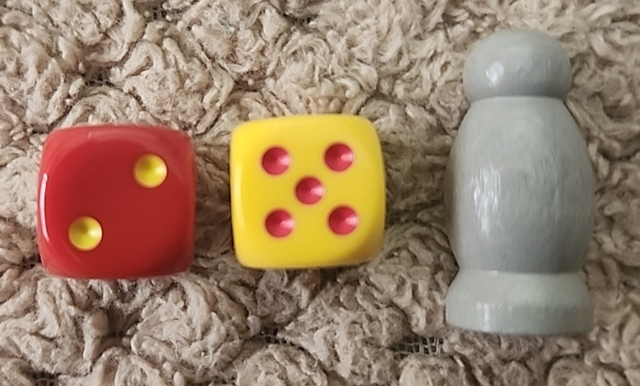 Original CATAN Board Game 6-sided Dice Pair/Wooden Robber Pawn ...