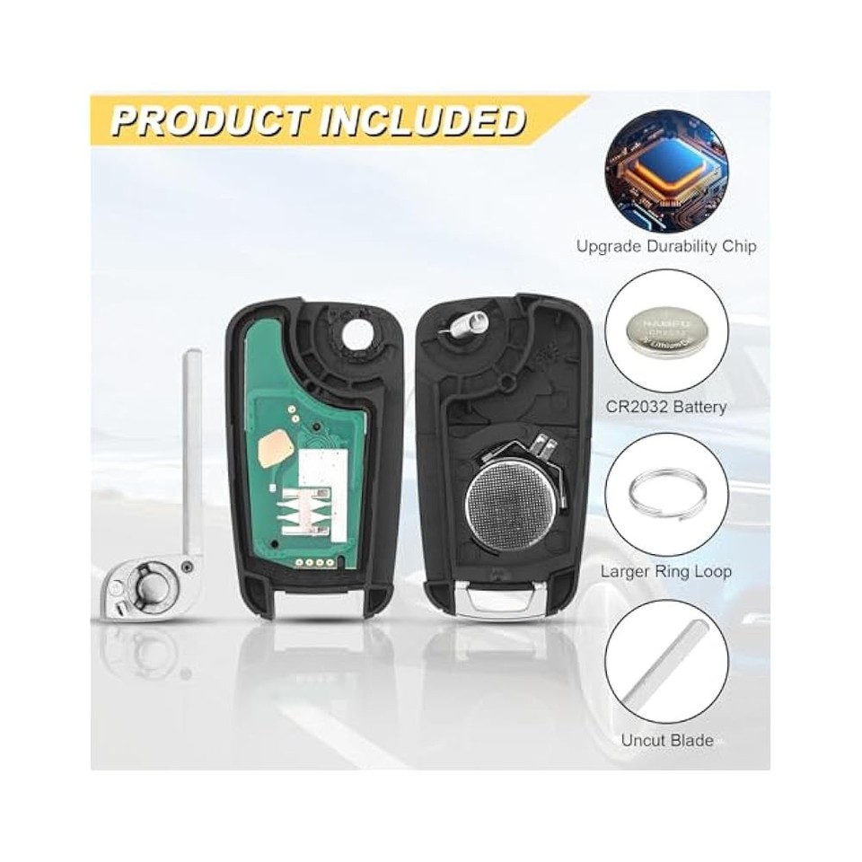 Remote Key Fob Replacement, Fits Multiple Vehicle Models, 315MHz ...