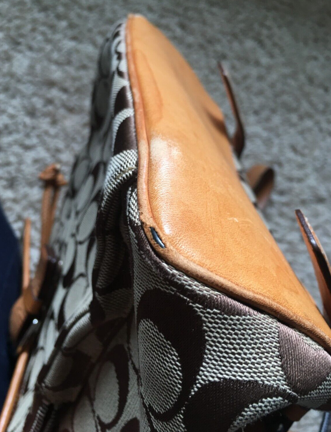 Coach Signature C Tan Khaki Printed Backpack - Gem