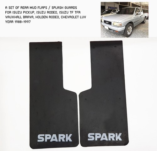 FOR HOLDEN TF RODEO ISUZU REAR MUD FLAPS SPLASH GUARDS 88-97 BLACK ...