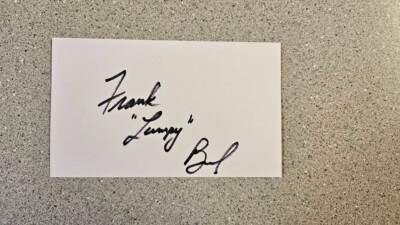 FRANK BANK SIGNED 3x5 INDEX CARD AUTOGRAPH - LUMPY / LEAVE IT TO BEAVER ...