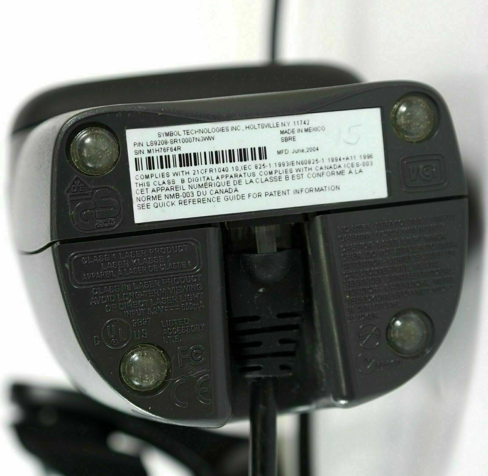 Symbol Motorola LS9208-SR10007NSWW Presentation Laser Barcode Scanner ...