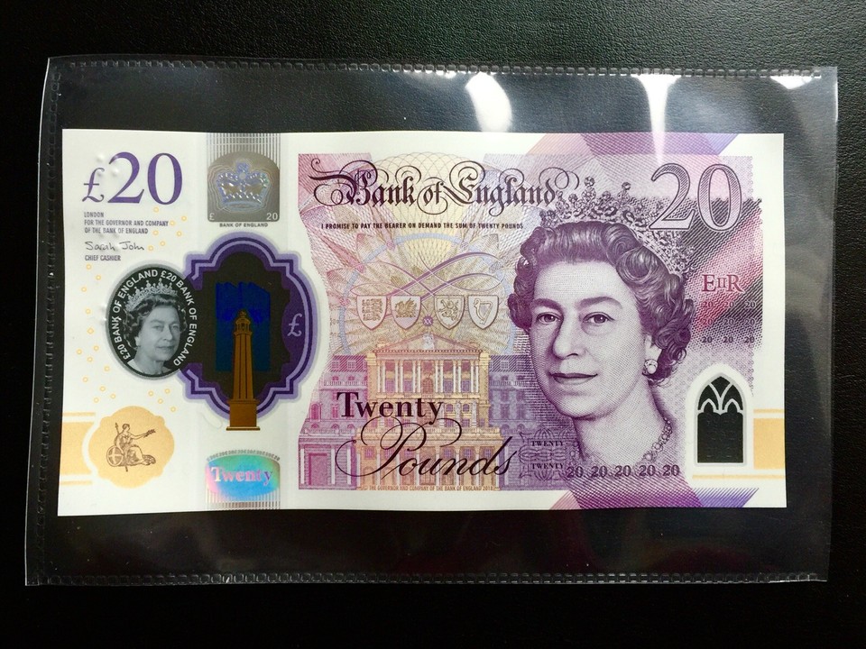 Rare New Uncirculated Polymer £20 Bank Note AA 20 048892 (First Year ...