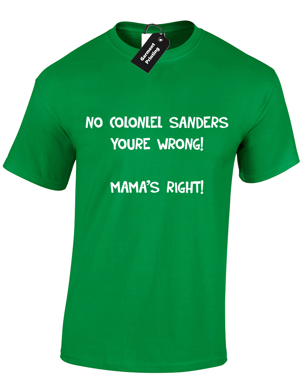 NO COLONEL SANDERS MENS T SHIRT FUNNY WATERBOY ADAM SANDLER SLOGAN S ...