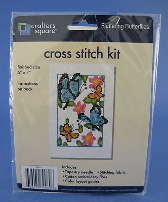 Fluttering Butterflies Crafters Square Cross Stitch Kit | eBay Australia