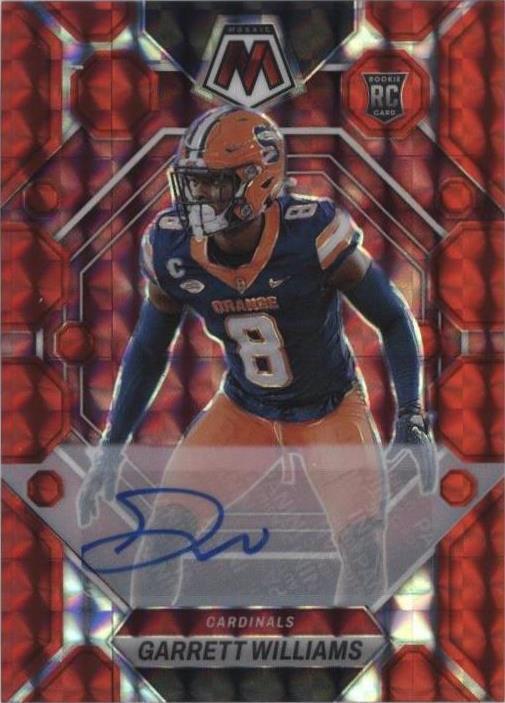 2023 Panini Mosaic - Rookies Garrett Williams #321 Red Mosaic Prizm ...