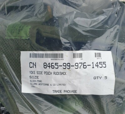 Rare British Army OG PLCE Bergen Day Sack Rocket Pouch Side Pocket Yoke ...