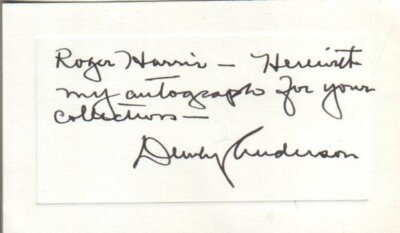 Dewey Anderson Autographed Card Economist / Political Activist D.75 | eBay