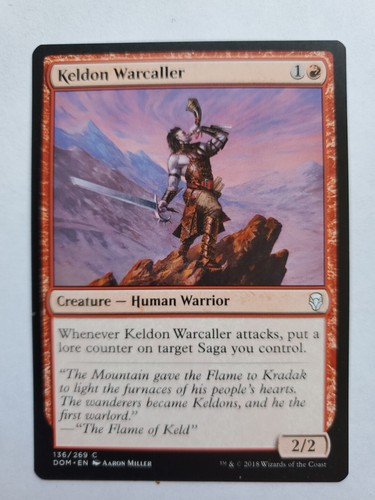 MTG Magic The Gathering Card Keldon Warcaller Creature Human Warrior ...
