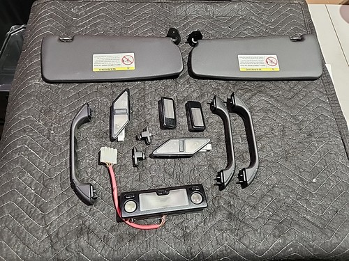 BMW E36 M3 Sedan 4 Doors Black Headliner Kit Set Sun Visors Lights Grab ...