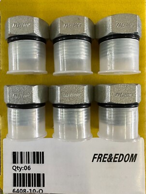 FRE&EDOM 6PC 5/8" Tube OD, 7/8-14 Male Straight Thread O-Ring Boss 6408 ...