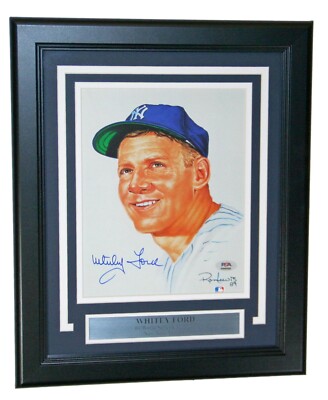 Whitey Ford Autographed Framed "Ron Lewis" 8x10 Photo Yankees PSA/DNA ...