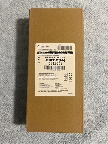 QuickLabel Black ink Cartridge Ink Part #14731204 | eBay