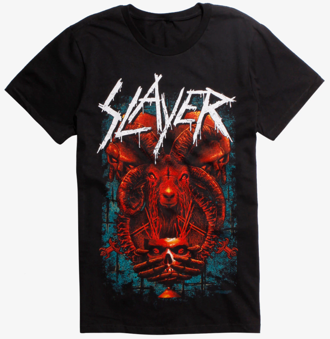 Slayer GOAT SKULL T-Shirt Heavy Metal Band NEW Licensed & Official | eBay