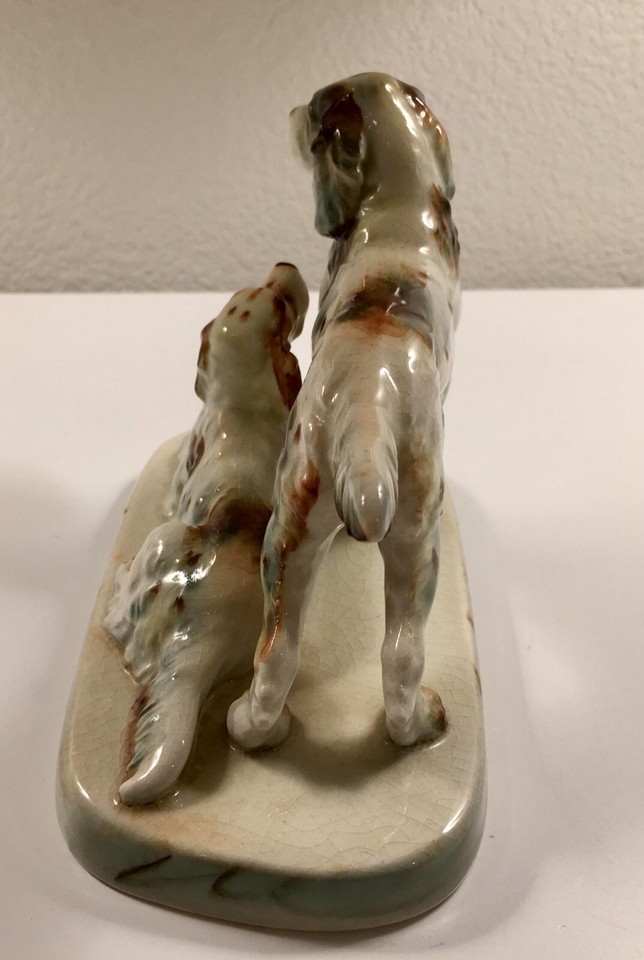English Setter & Puppy Ceramic Figurine by Toyo Co. Occupied Japan ~ Lovely! | eBay