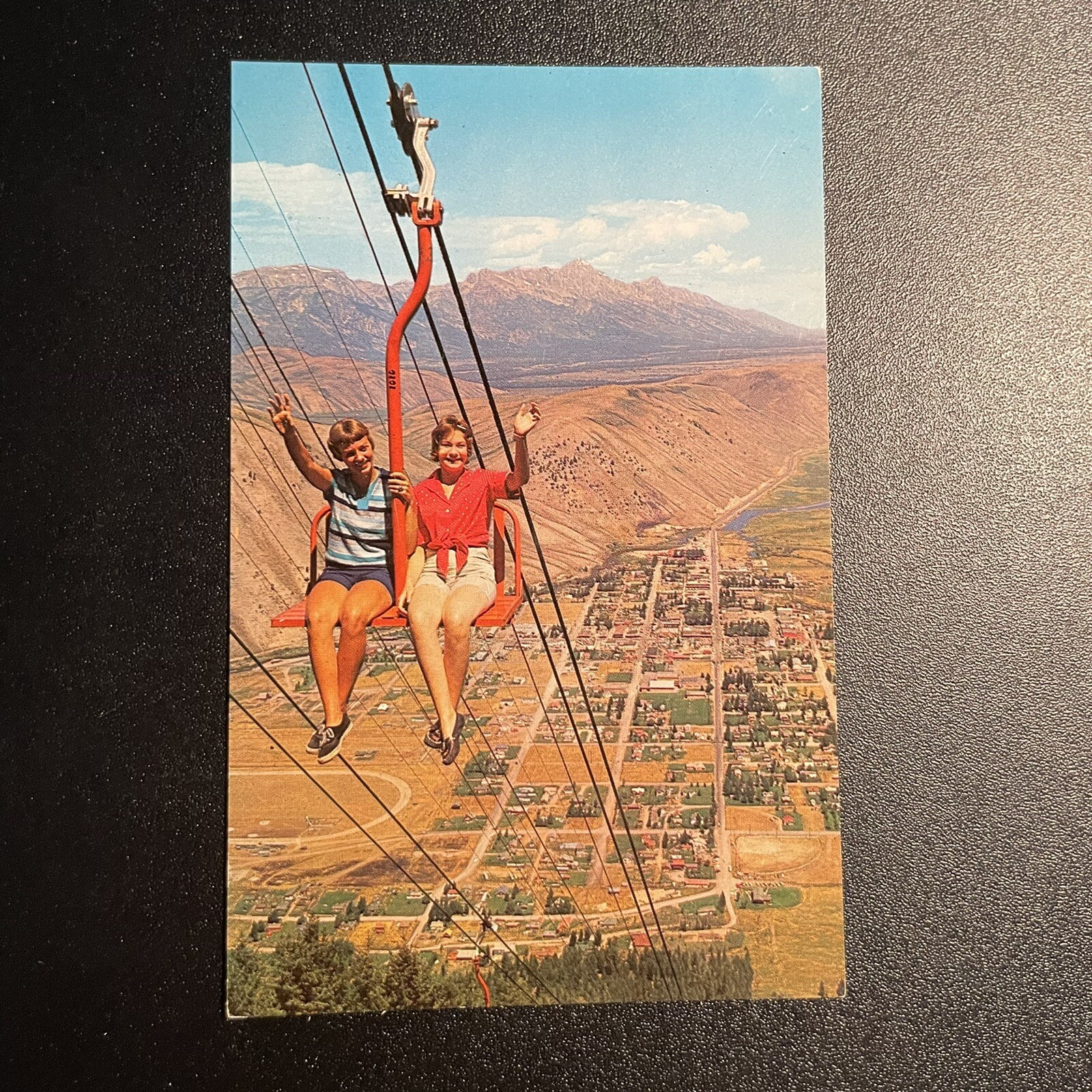 Jackson Wyoming And Grand Tetons From the top of Chair lift Wyoming B28 ...