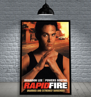 RAPID FIRE (1992) BRANDON LEE FRAMED MOVIE POSTER PRINT CINEMA A1 ...