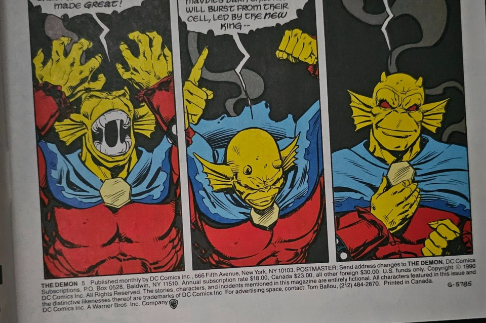 The Demon DC Comics 1990 Alan Grant Val Semeiks Jack Kirby No. 5 ...