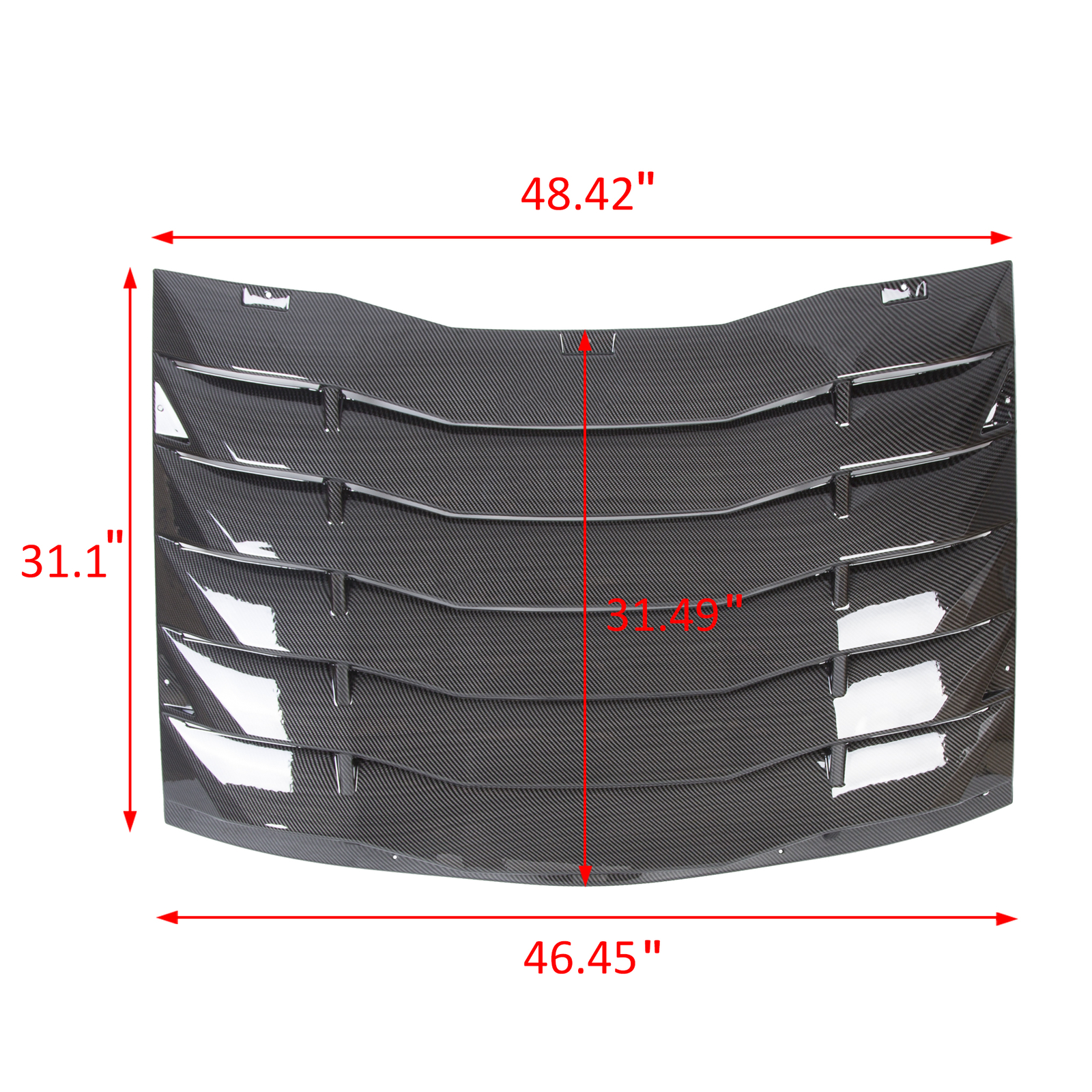 Carbon Fiber Style Rear Window Windshield Louvers For Dodge Charger ...