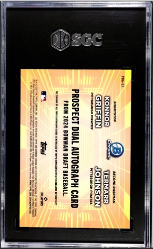 💥Konnor Griffin/Termarr Johnson💥2024 Bowman Draft Dual Auto RED🔥1/5🔥 ...