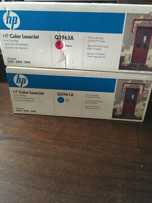 HP Color Print Cartridge Magenta Q3963A And Cyan Q3961A LaserJet 2550 ...