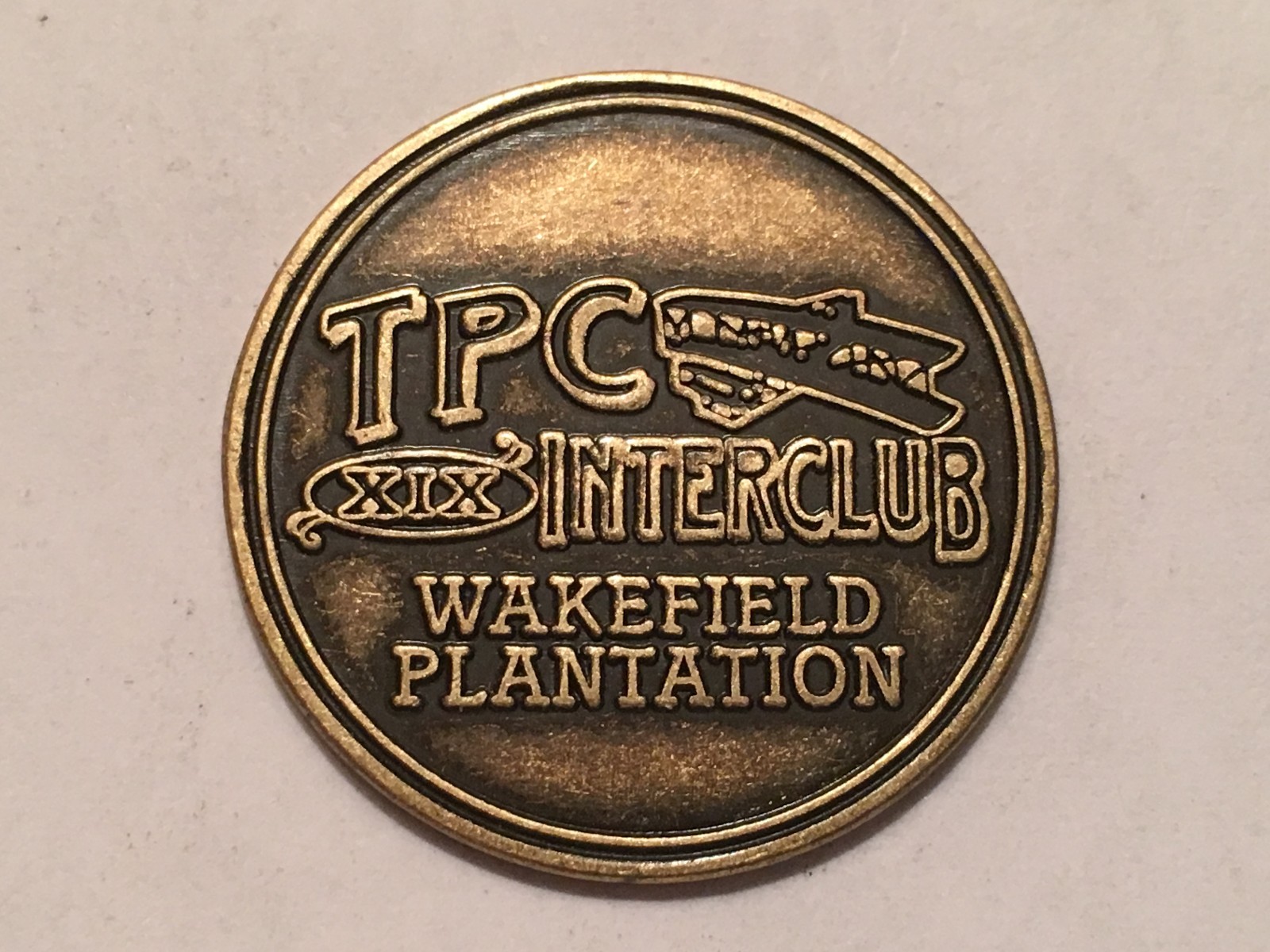 Vintage Rare TPC Wakefield Plantation 1" Flat Coin Style Golf Marker ...