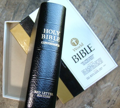 Bible ~Royal Sovereign Reference KJV Red Letter~ Black Bonded Leather ...