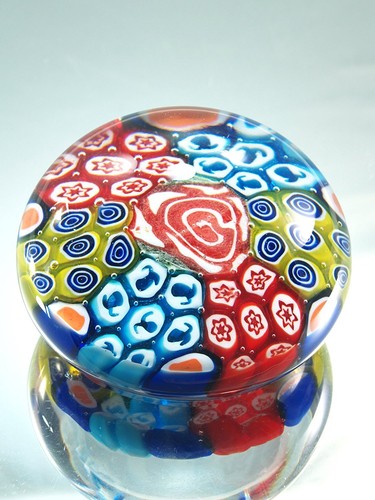 M Design Art Hand Blown Glass Millefiori Art Paperweight PP-0164 | eBay