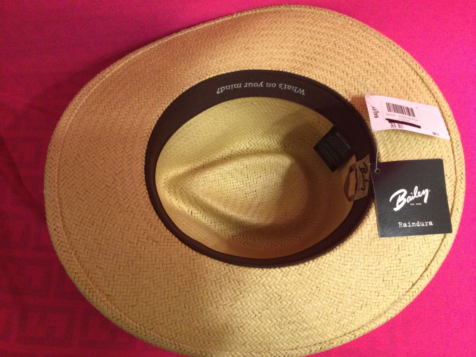 Bailey of Hollywood Derian Burlap Raindura Medium 7 - 7 1/8 | eBay