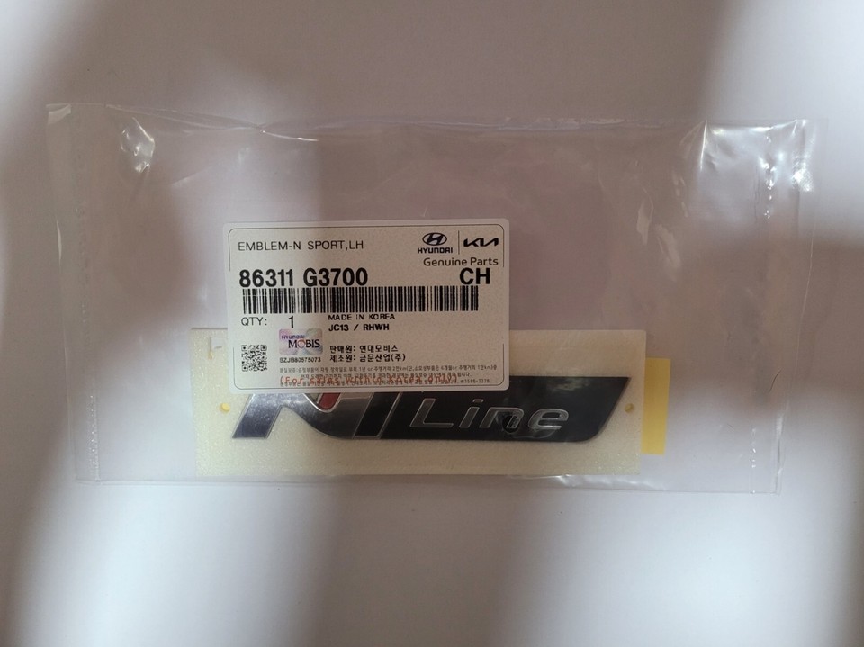 Genuine OEM N Line Fender & Trunk Emblem Badge 86311-G3700 for HYUNDAI ...