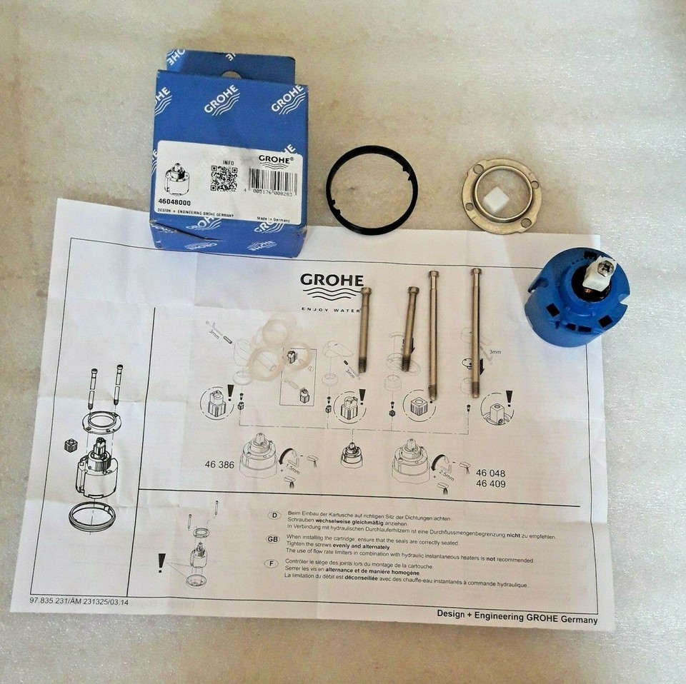 Brand New GROHE - 46048 - 46048000 - Tap Mixer Cartridge - 46mm - Spare ...