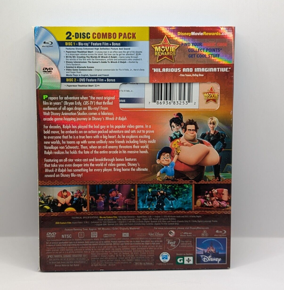 Wreck-It Ralph (Blu-ray/DVD, 2013, 2-Disc Set) 786936832532 | eBay