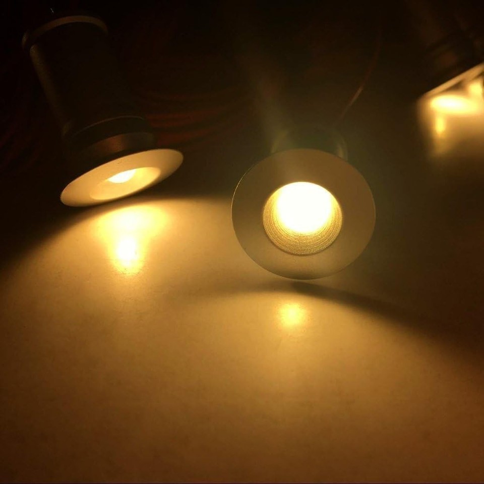 Linkable LED Under Cabinet Lighting 12V Recessed Mini Downlights ...